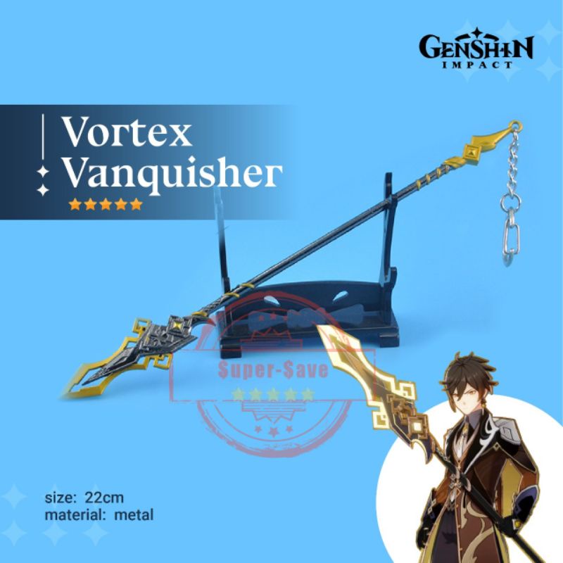 Jual Vortex Vanquisher 22cm Senjata Zhongli BONUS Tatakan | Shopee ...
