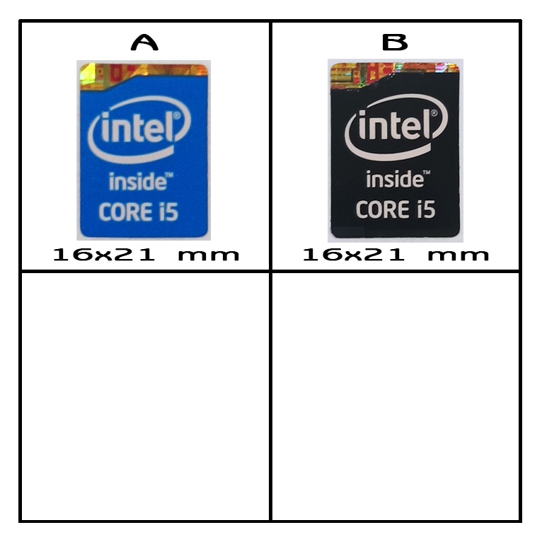 Jual Sticker Stiker Logo intel Core i5 Gen 4 Gen 5 Original | Shopee ...