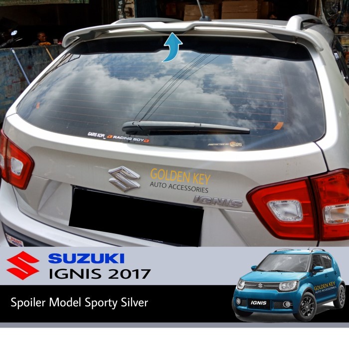 Jual JSL Spoiler Ignis 2017 Rear Spoiler Model Sporty Warna Silver ...