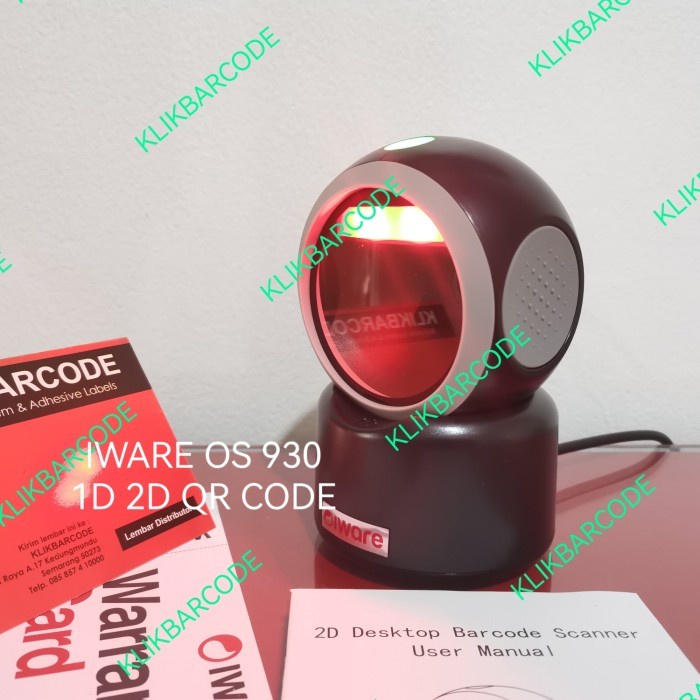 Jual SCANNER OMNI DIRECTIONAL 2D IWARE OS-930 AREA IMAGER BARCODE USB ...