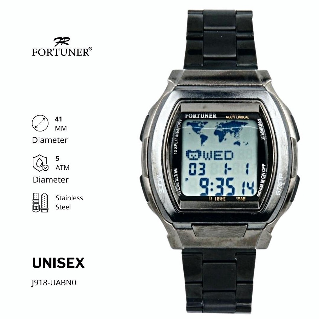 Jual Fortuner Jam Tangan Wanita Pria Digital Water Resist Watch Iskra ...