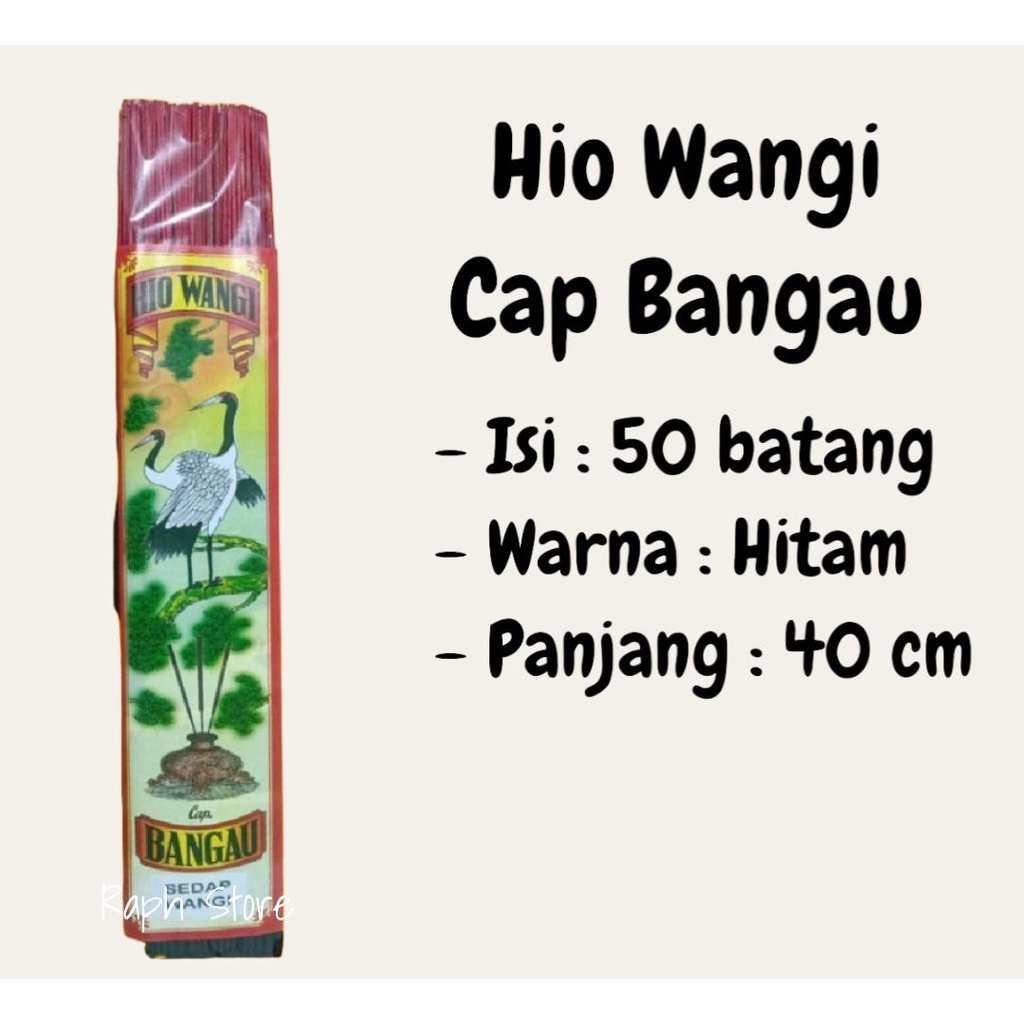 Jual Dupa Hio Sedap Wangi Hitam Cap Bangau Kualitas Celup Isi 50 Batang ...