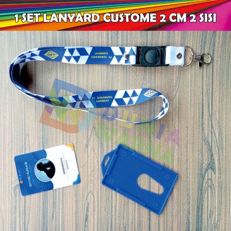 Jual Tali Lanyard id card custome 2 cm 2 sisi sepaket/cetak tali ...
