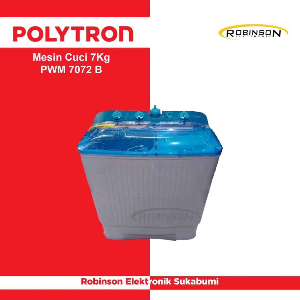 Jual Mesin Cuci 2 Tabung Polytron PWM 7072 B (7Kg) | Shopee Indonesia