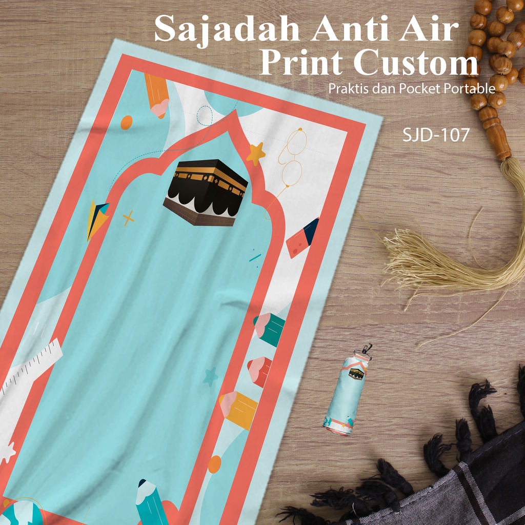 Jual Sajadah Travel Anti Slip Sejadah Custom Nama Sajada Anti Air Lipat ...