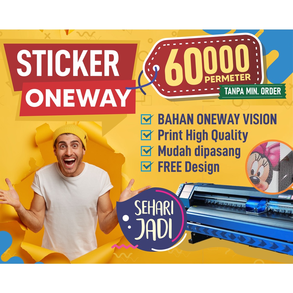 Jual stiker oneway / stiker kaca mobil / stiker ruko harga murah berkualitas | Shopee Indonesia