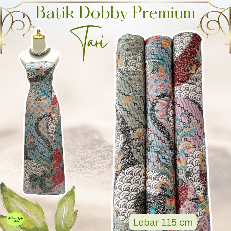Jual Bahan Kain Batik Dobby Premium Tari batik doby dobi halus lembut ...