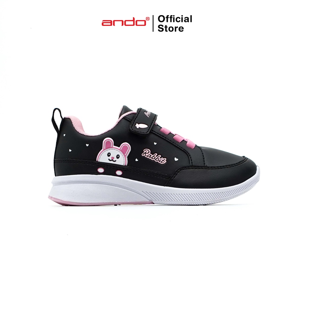 Jual Ando Official Sepatu Sneakers Cute Rabbit V Anak - Hitam/Merah ...