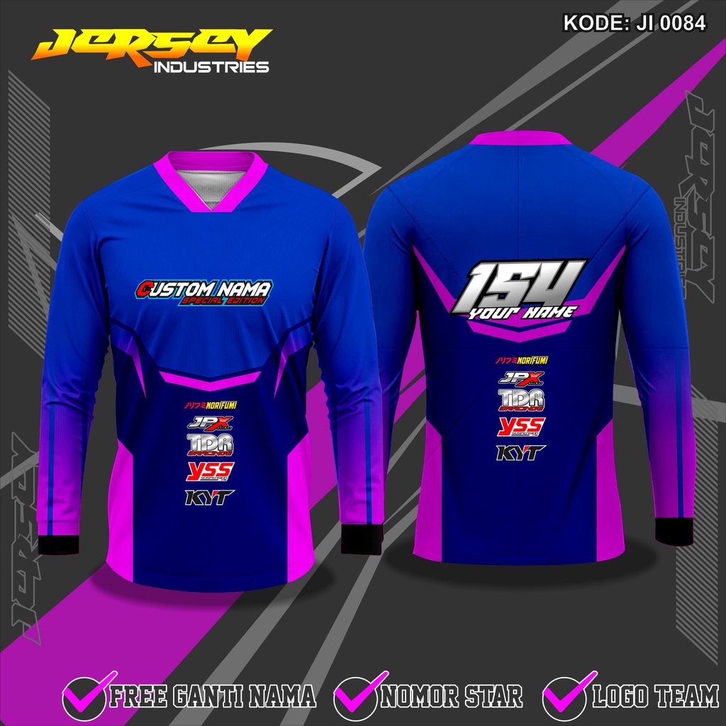 Jual Custom Jersey Racing Lengan Panjang, Kaos Jersey Racing Full ...