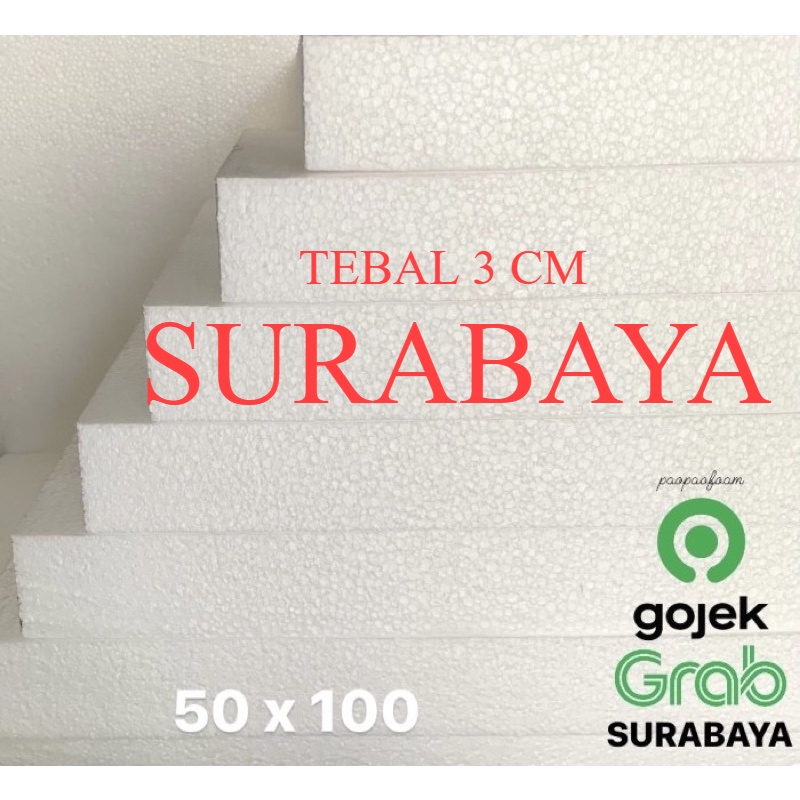 Jual Styrofoam Gabus Lembaran 50 x 100 cm tebal 3 cm (KHUSUS GOJEK/GRAB ...