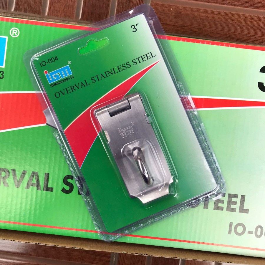 Jual OVERVAL/OVERPAL/HASP LOCK STAINLESS STEEL TANPA KUNCI GEMBOK 3INC ...