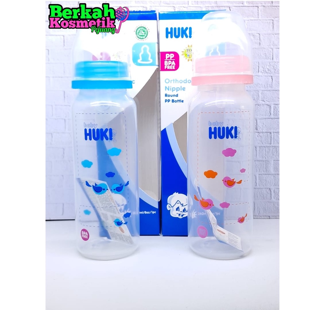 Jual Huki Botol Orthodontic Nipple Round 240 ml (Box) | Shopee Indonesia