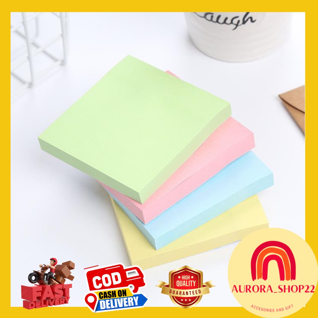 Jual [COD] STICKY NOTE KERTAS POLOS PENANDA HALAMAN POST IT WARNA WARNI ...