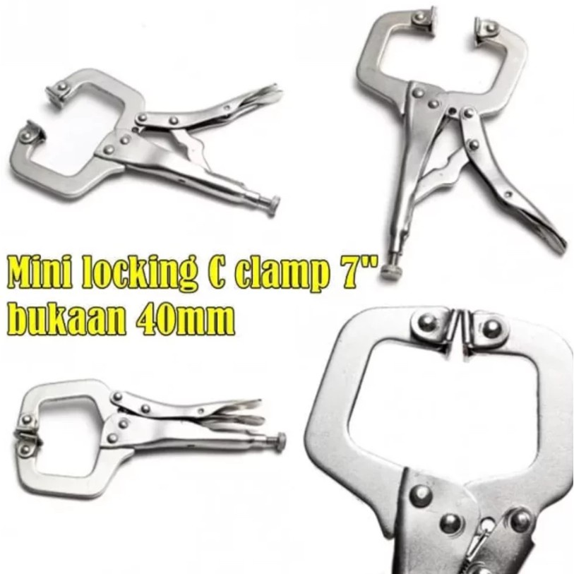 Jual Mini Locking Plier Clamp 7 Inch Tang Buaya Alat Catok Klem C ...