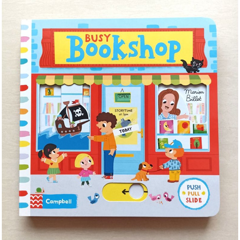 Jual Campbell Busy Bookshop - Push Pull Slide Novelty Board Book ...