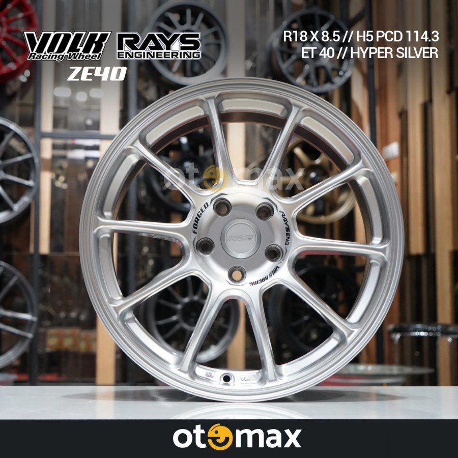 Jual Velg Mobil Volk Rays ZE40 Ring 18 Hyper Silver | Shopee Indonesia