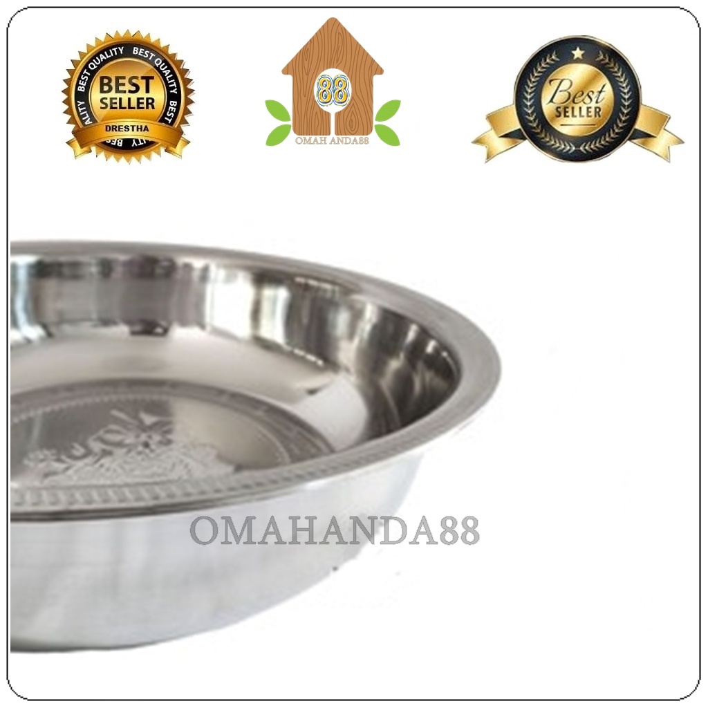 Jual Omahanda88 Baskom Stainless Steel Waskom Tebal Ukuran 40cm BS242 ...