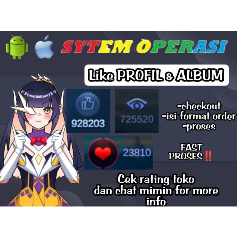 Jual Softwar- system Like profil album | Shopee Indonesia