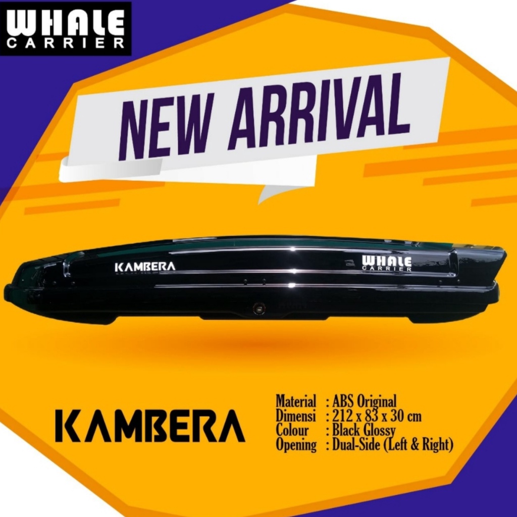Jual ROOF BOX WHALE TIPE "KAMBERA" BLACK GLOSSY / PUTIH | Shopee Indonesia