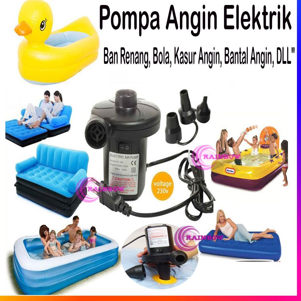 Jual Rainbow Pompa Angin Elektrik Dan Vacuum 2 in 1 Electric Air Pump Sofabed Airbed Premium ...