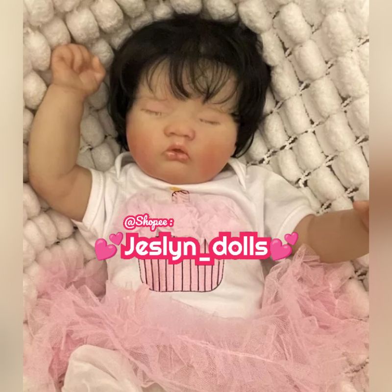 Jual Boneka Reborn bayi 50CM Reborn Girl Ashia Sleeping Baby Hand High ...