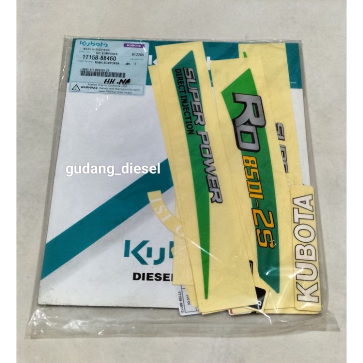 Jual Label Kit/Stiker komplit RD85 DI2S Kubota Original | Shopee Indonesia