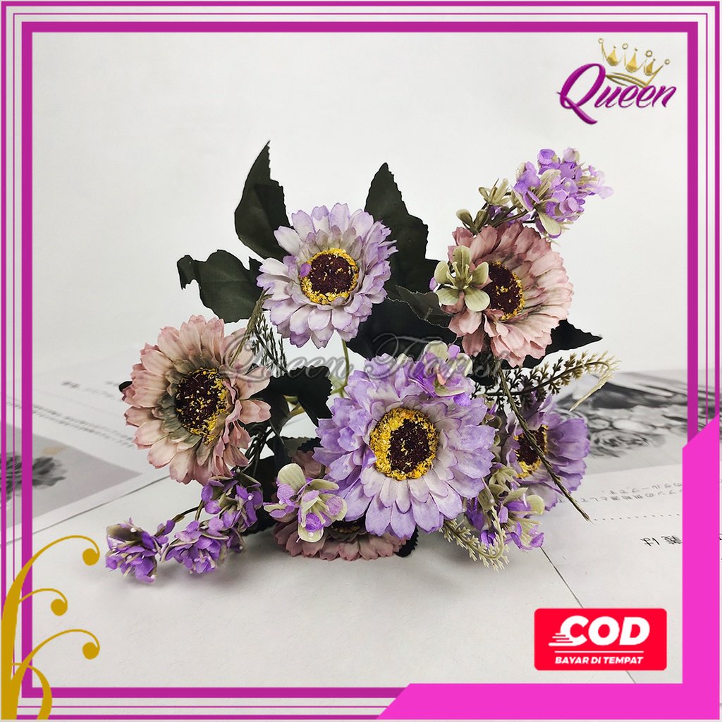 Jual Bunga Garbera Panca Warna Cabang 6 - bunga Imitasi artificial kain ...