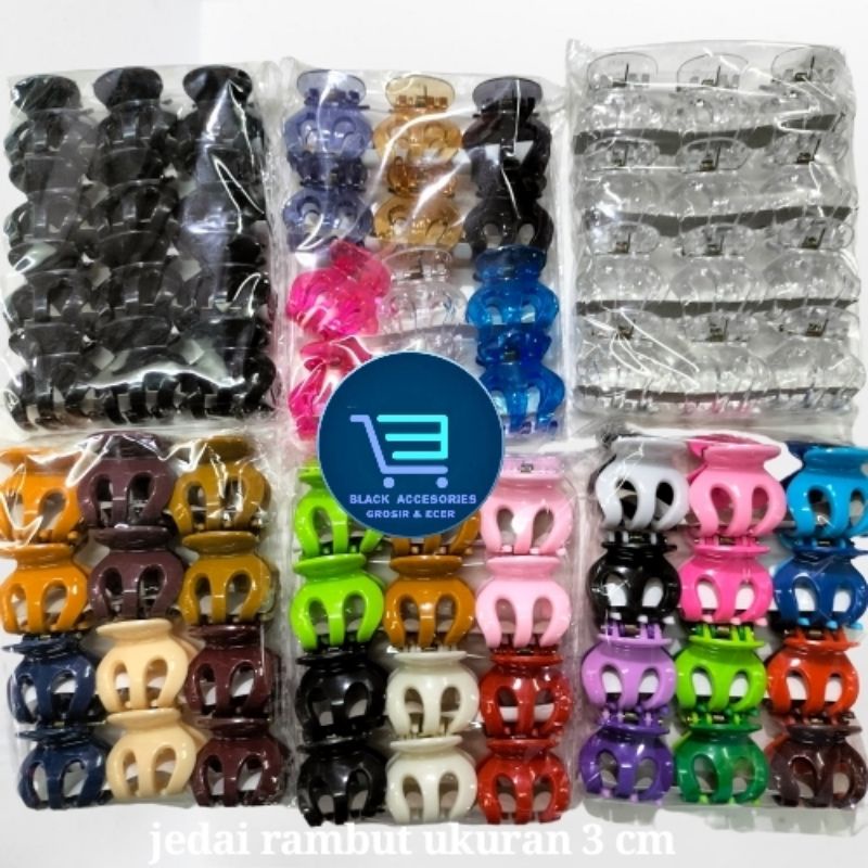 Jual Jepit rambut jedai isi 12 pcs jedai tanggung 3cm grosir | Shopee ...