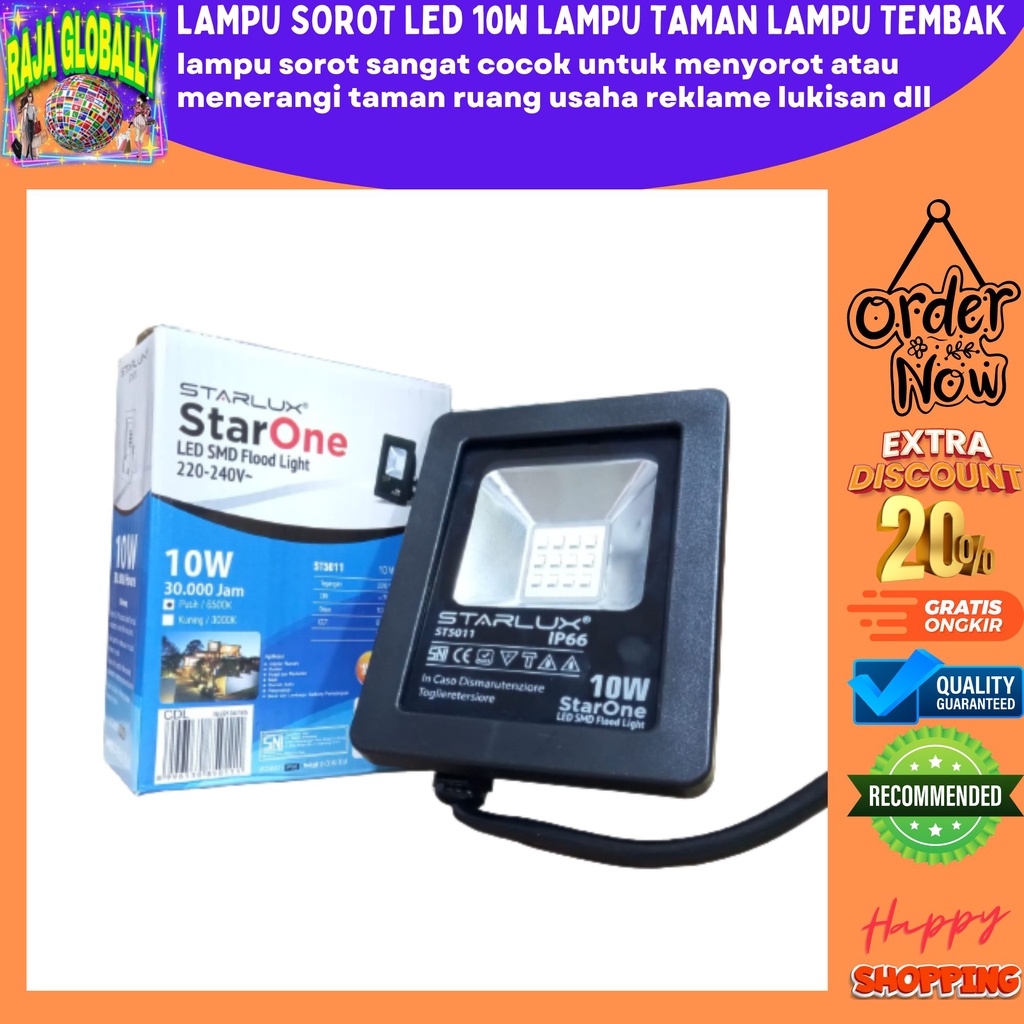 Jual LAMPU SOROT LED 10W LAMPU TAMAN LAMPU TEMBAK OUTDOOR 10W FLOOD LIGHT | Shopee Indonesia