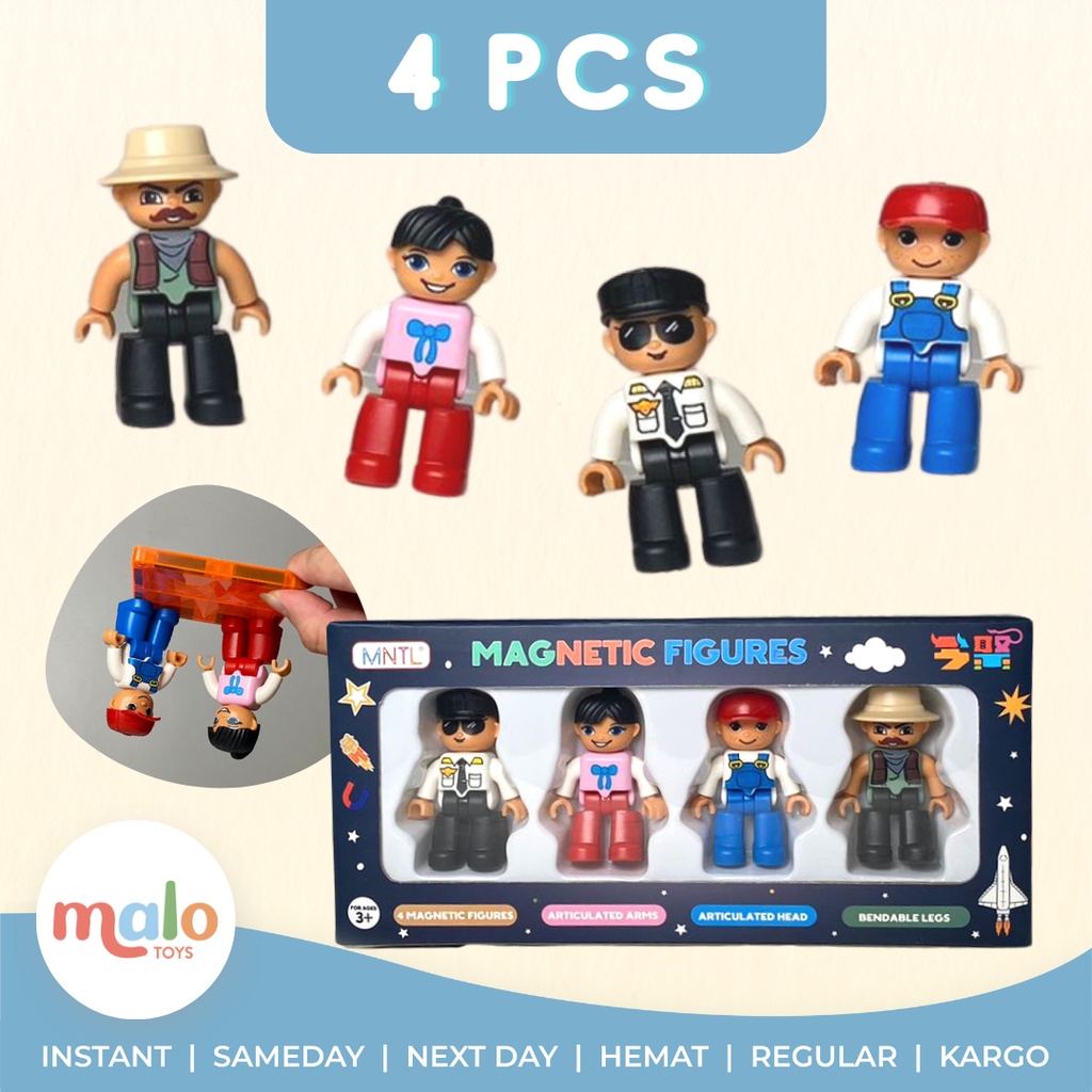 Jual MALOTOYS - MNTL Magnetic Figure Set 4 pcs People Orang-orangan ...