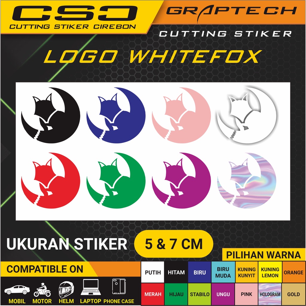 Jual STICKER LOGO WHITEFOXPROJECT CUTTING | Shopee Indonesia