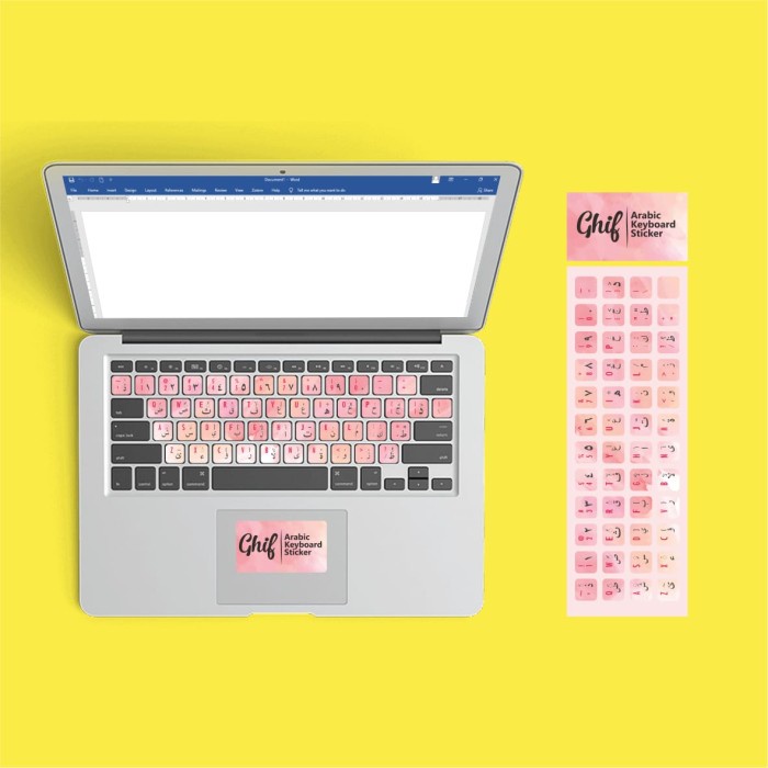 Jual Skin Ghif Stiker Sticker Keyboard Bahasa Arab Arabic Pc Komputer ...