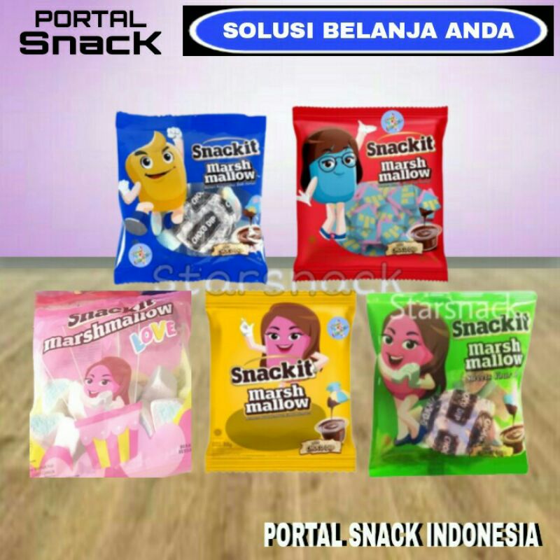 Jual SNACKIT MARSHMALLOW renceng isi 10 pcs | Shopee Indonesia
