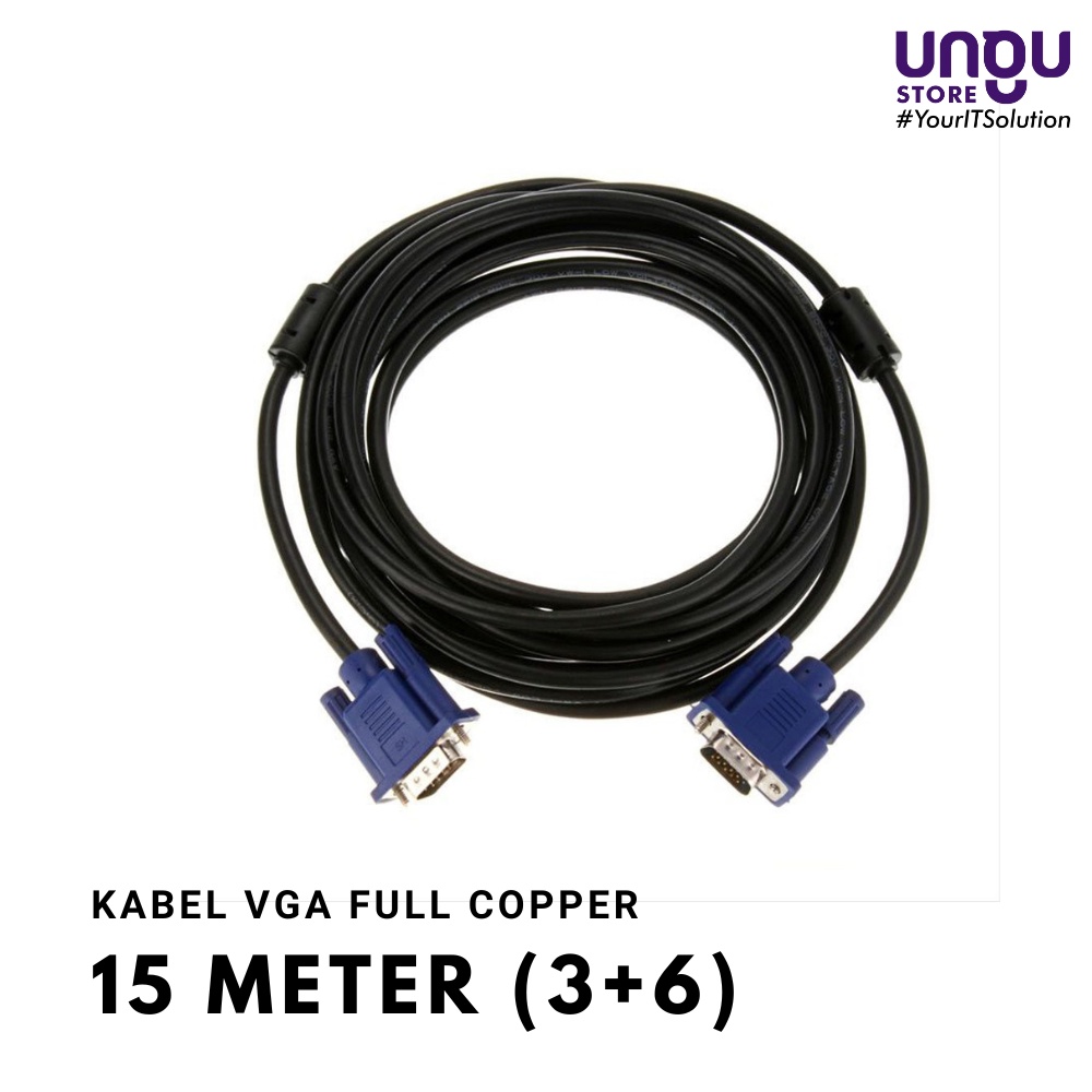 Jual Kabel VGA 15 Meter VGA Cable 15M Full Copper 3+6 | Shopee Indonesia