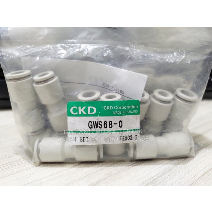 Jual FITTING STRAIGHT CKD GWS68-0 CKD GWS 68-0 FITTING LURUS 6 MM X 8 ...