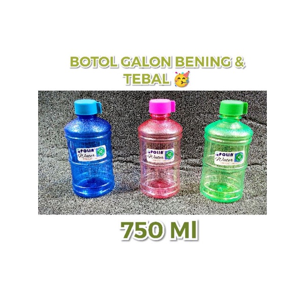 Jual BOTOL MINUM MODEL GALON BENING KILAT TEBAL FOOD GRADE 750 ML ...