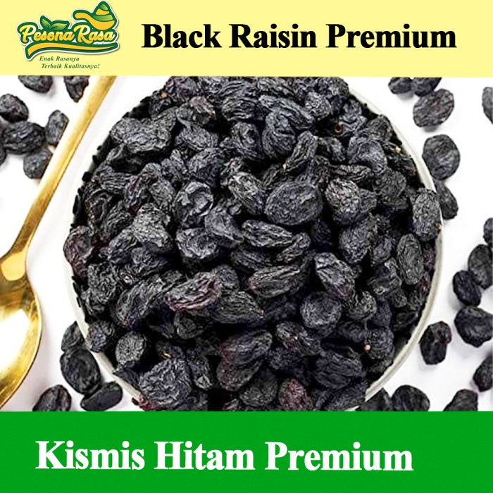 Jual Kismis Hitam Premium 100 gr / Dried Black Raisin Pesona Rasa ...