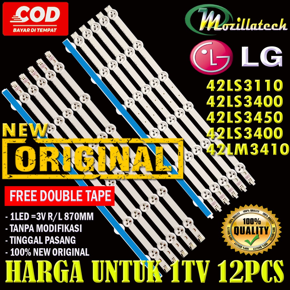 Jual LED BACKLIGHT LG 42LS3110 42LS3400 42LS3450 42LS3400 42LM3410 42LS 42LM 42 IN INCH | Shopee ...