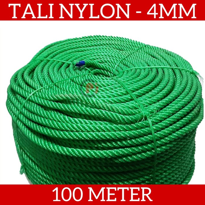 Jual Tali Tambang Nylon Nilon Plastik Ukuran 4mm Per Roll Panjang 100 ...