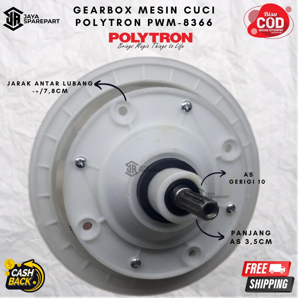 Jual PWM-8366 Gear Box | Gearbox Mesin Cuci Polytron PWM-8366 | Shopee ...