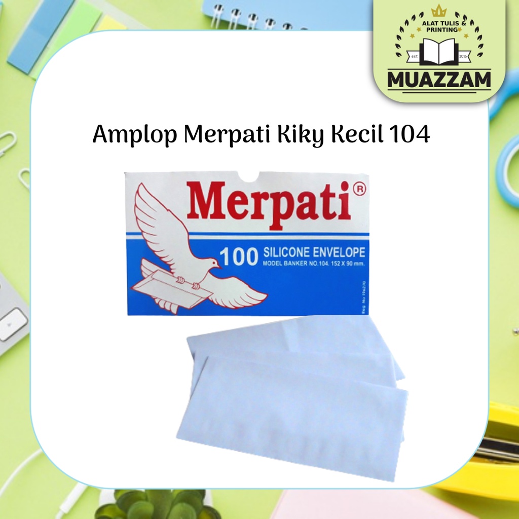 Jual Amplop Merpati Kiky Kecil 104 70 GRAM Silicone (Perekat) isi 100 ...