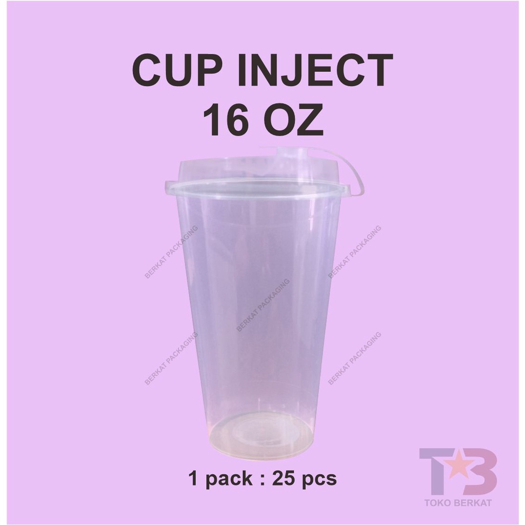 Jual CUP PP INJECTION 16 Oz 500ml isi 25 PCS PLUS TUTUP / Thinwall Cup ...