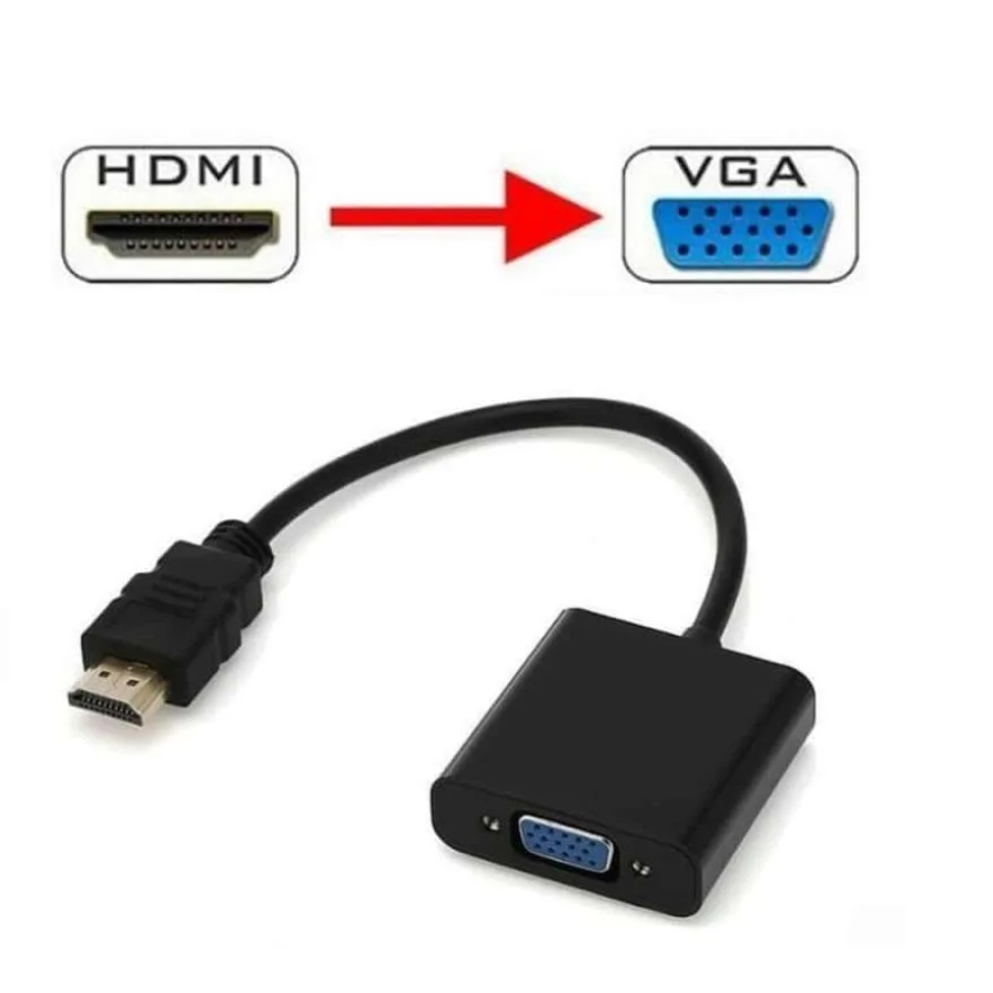 Jual Kabel Hdmi To VGA / HDMI ke VGA Adapter / input HDMI ke Output VGA | Shopee Indonesia
