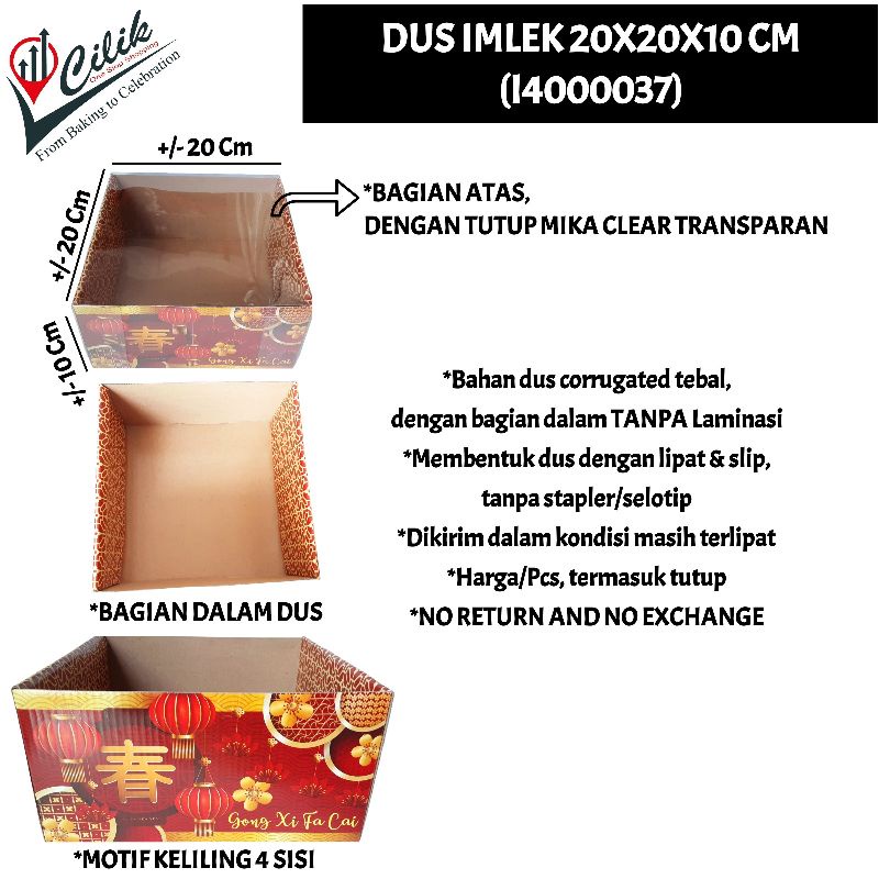 Jual dus imlek model 1 kemasan kue dodol kado toples mahar box hamper ...