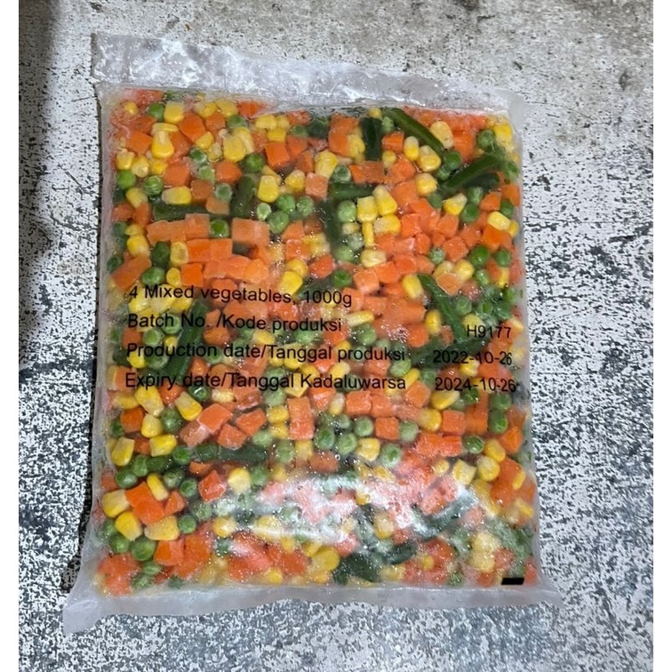 Jual VEGETABLE MIX FROZEN / 1KG ISI 4 JENIS SAYURAN BEKU | Shopee Indonesia