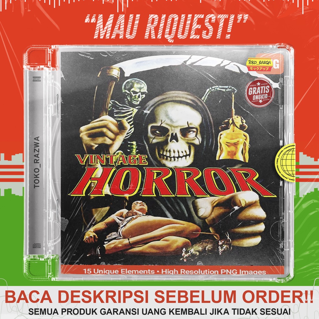 Jual Vintage Horror Elements (Vol. 1) - Elements Pack | Shopee Indonesia