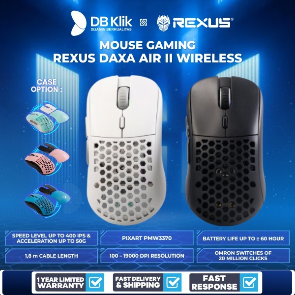 Jual Mouse Gaming Rexus Daxa Air II Wireless 19K DPI - Rexus Daxa Pro ...