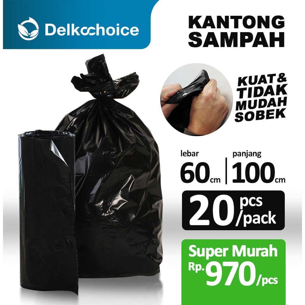 Jual Plastik Sampah|Kantong Plastik Sampah Hitam|Trash Bag 60x100 - Pack | Shopee Indonesia