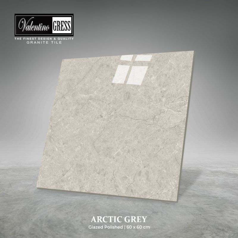 Jual GRANITE LANTAI 60X60 ARCTIC GREY / VALENTINO GRESS / KW1 / GLOSSY ...