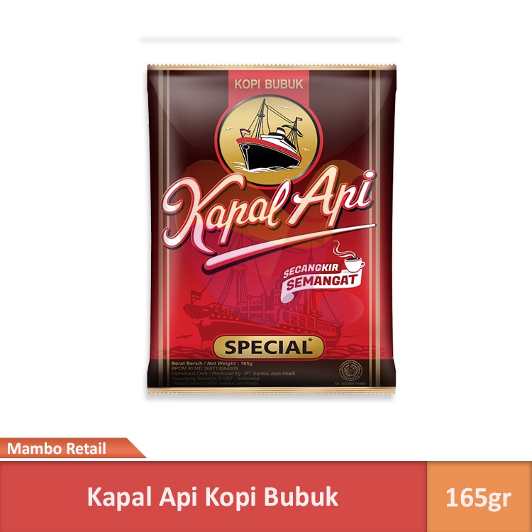 Jual Kopi Kapal Api Bubuk Murni Kopi Instant 165gr | Shopee Indonesia